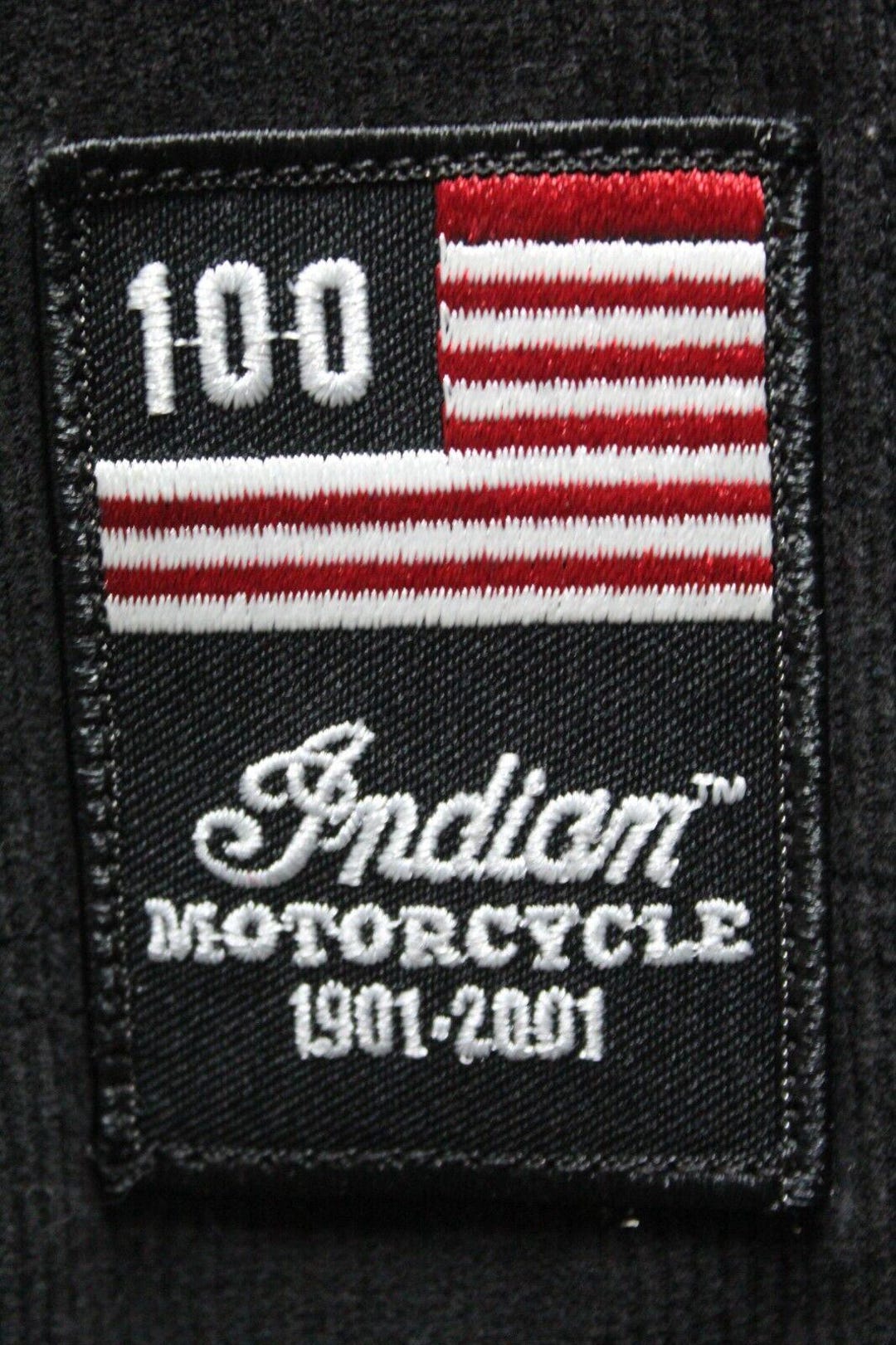 Indian Motorcycle US Flag 100 Years 1901-2001 Anniversary Patch Biker ...