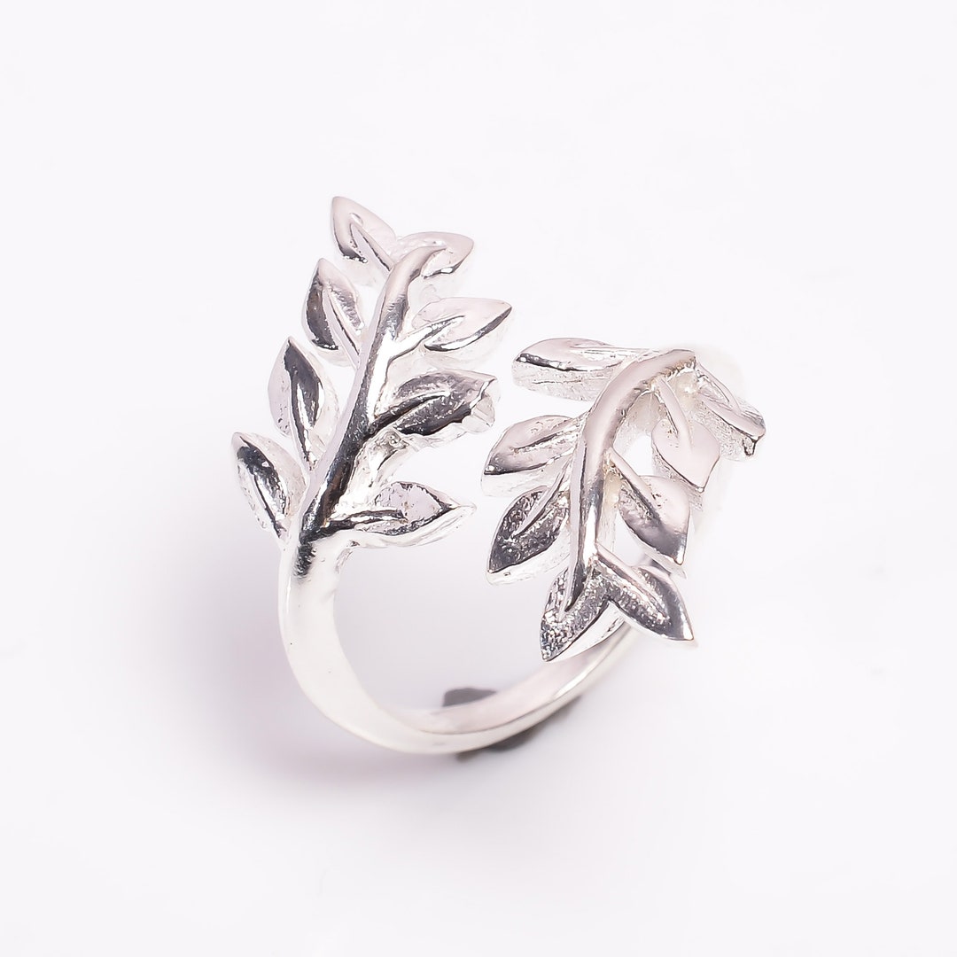 Leaf Shape Silver Ring, Designer Ring, 925 Sterling Silver Ring ...