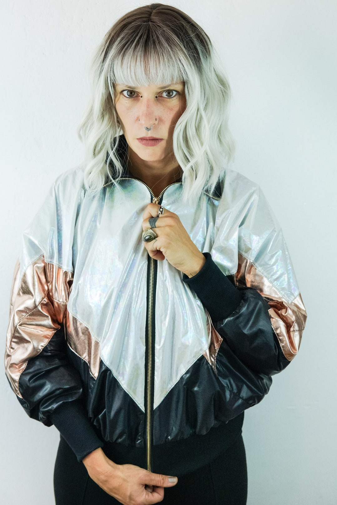 Cold Gold Rave Jacket, 80's Inspired, Unique Disco Style, Party ...