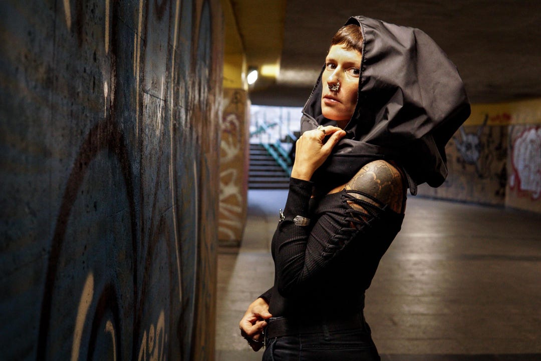 Snood, Hood, Autumn Outfit Double Side, Hooded Scraf, Hoodie Infinity ...