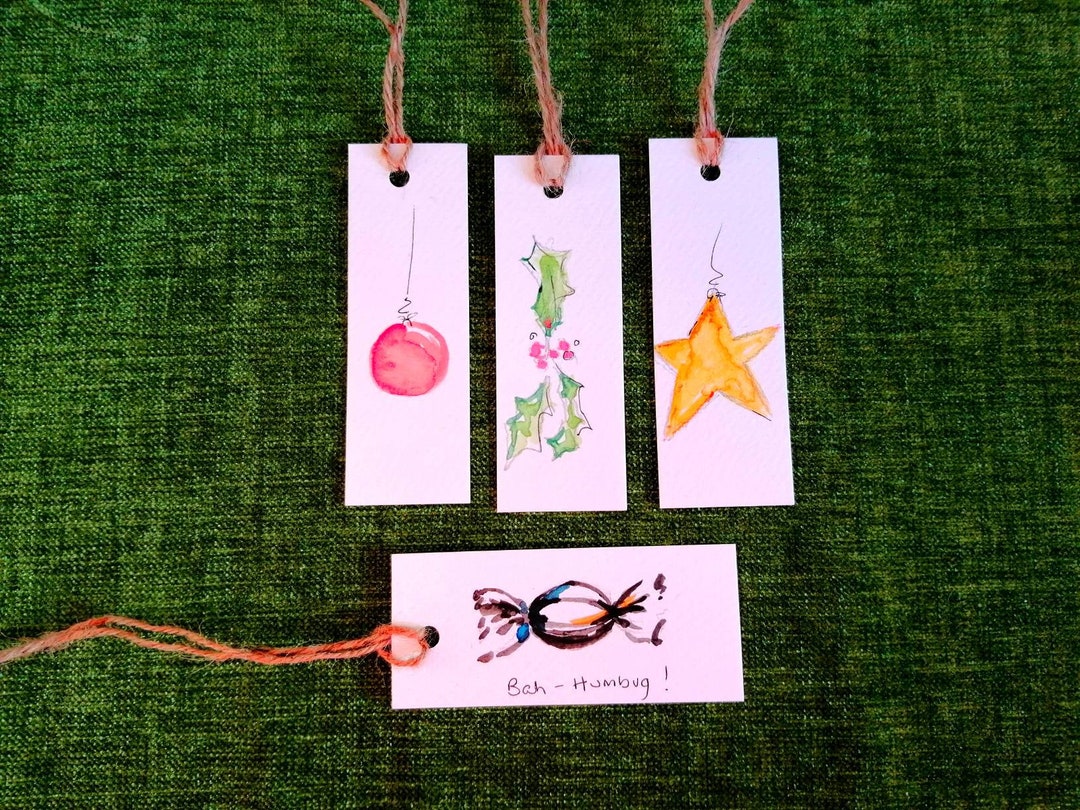 16 Unique Christmas Gift Tags Hand Painted by Me From - Etsy