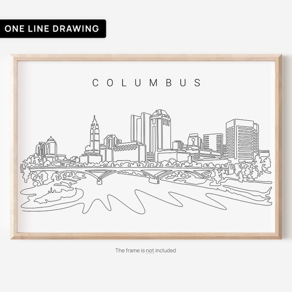 Columbus Ohio Skyline Art - Etsy