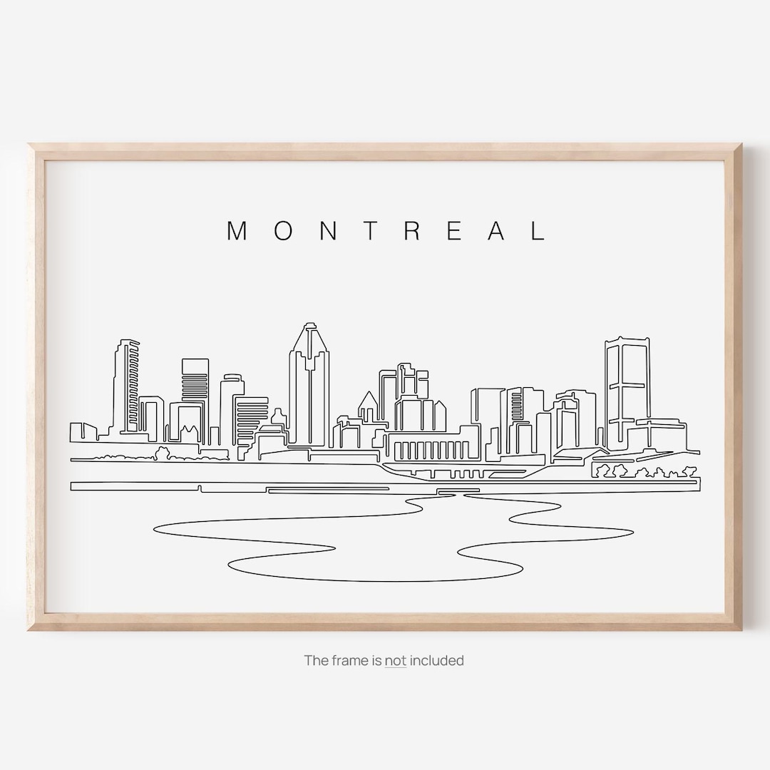 Montreal Skyline Art Print - Montreal Wall Art With City Skyline as ...