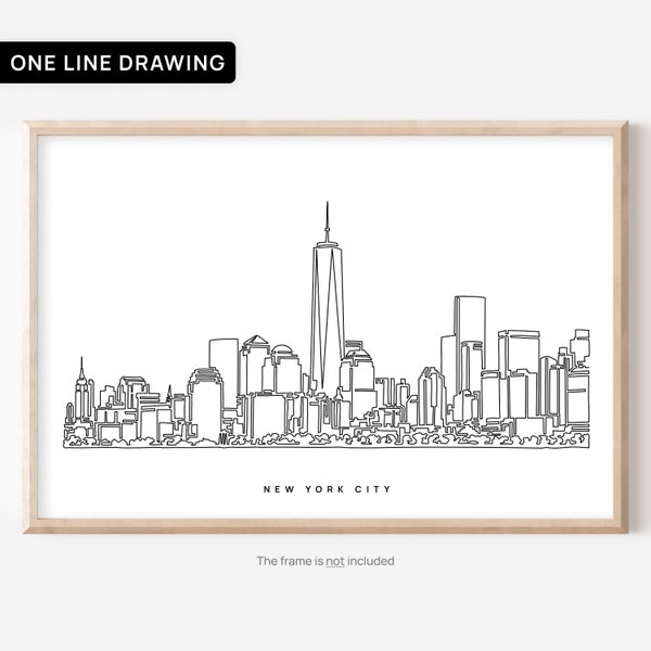 New York Line Art Poster - Etsy