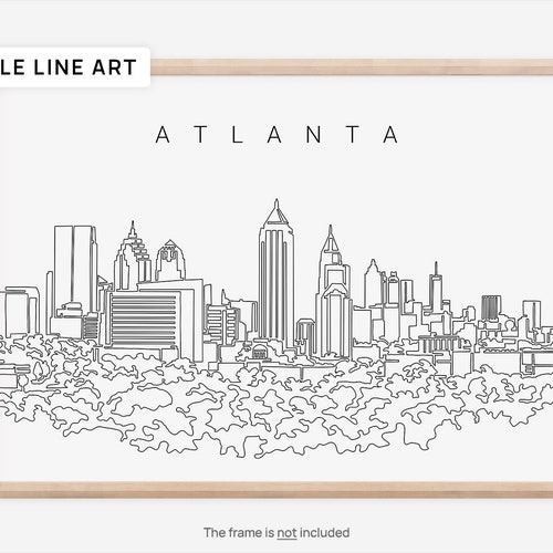 Atlanta Skyline Poster City Art Print Atlanta Georgia - Etsy