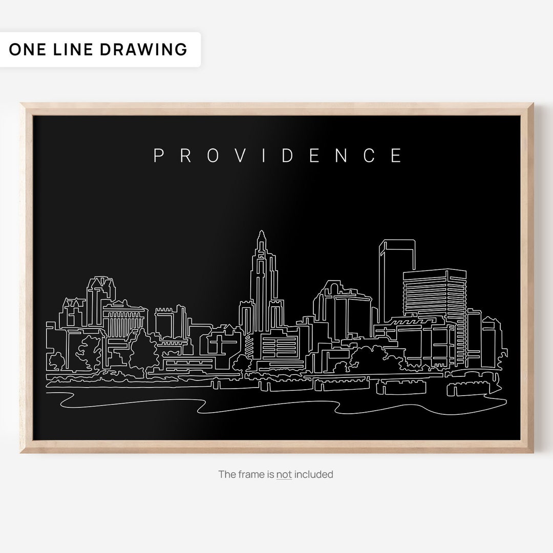 Providence Art Print Providence Skyline Wall Art - Etsy