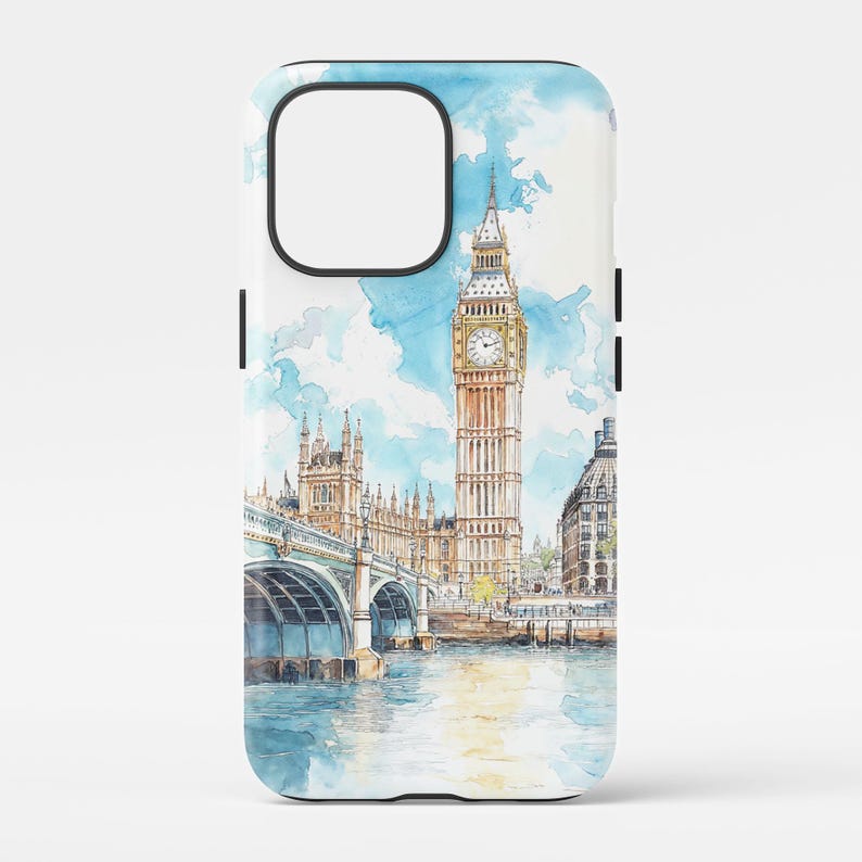 London Big Ben Phone Case: Watercolor Art Design Protective Cover for ...
