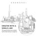 Shanghai Printable Wall Art Shanghai Skyline as Single Line Art Digital ...