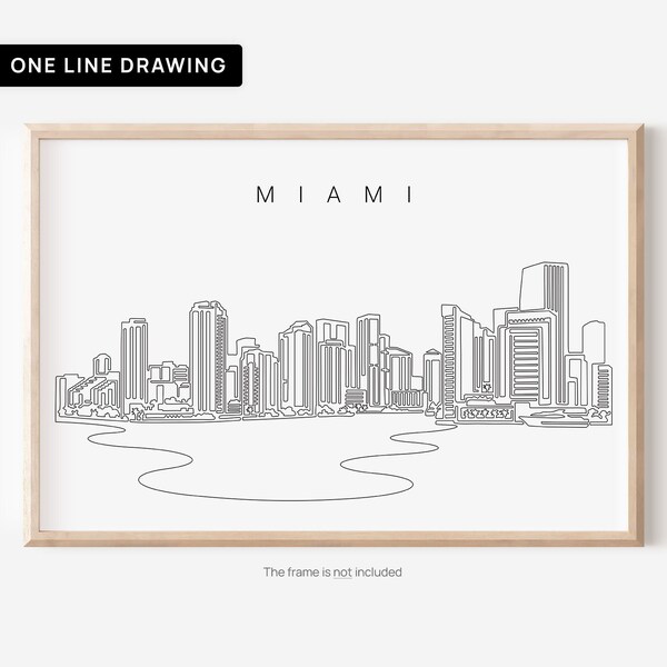 Miami Skyline - Etsy