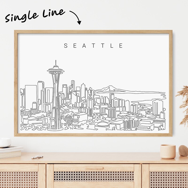 Seattle Skyline - Etsy