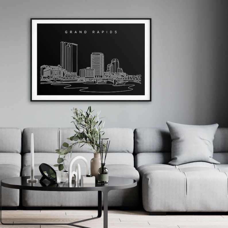 Grand Rapids Michigan Wall Art - Grand Rapids Art Print - Grand Rapids ...