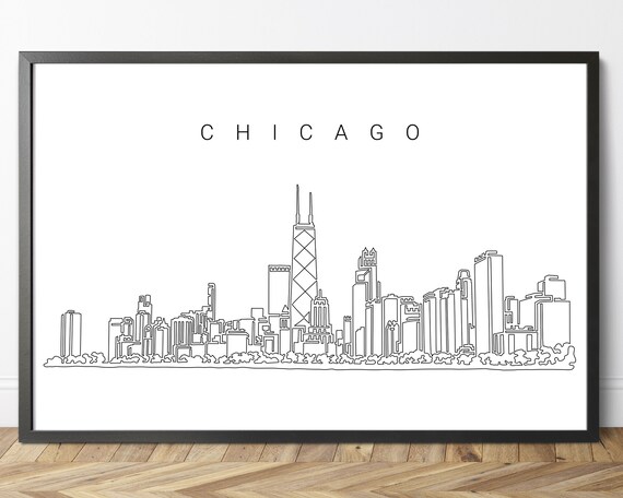 Framed Chicago Wall Art Chicago Art Print With Frame as | Etsy