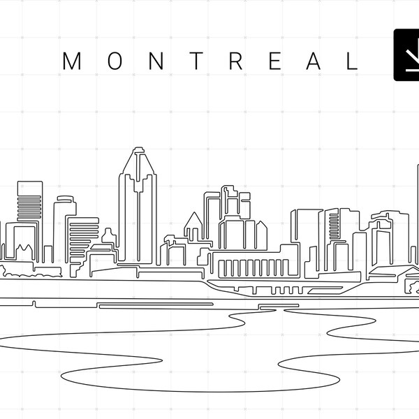 Montreal Skyline Wall Art - Etsy