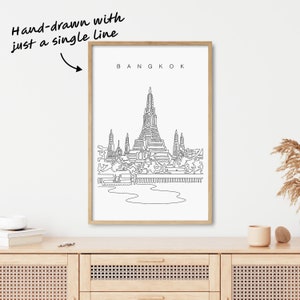 Bangkok Thailand Art Print - Bangkok Wall Art With Wat Arun Temple ...