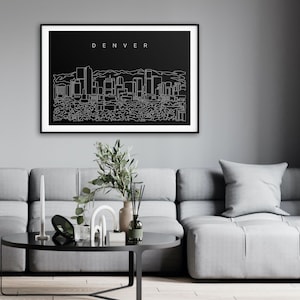 Denver Skyline Wall Art - Denver City Art Print - Denver Colorado ...
