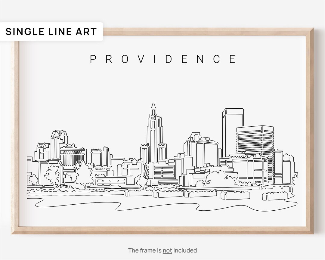 Providence Skyline Wall Art Providence Art Print With - Etsy