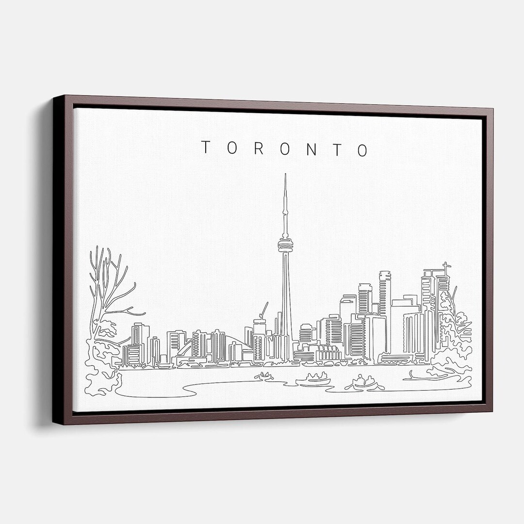 Toronto Canada Canvas Wall Art - Toronto Skyline Canvas Art Print With ...