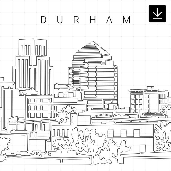 Durham Skyline Drawing