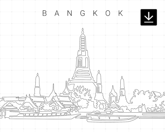 Bangkok Thailand Printable Wall Art Bangkok Digital Art - Etsy