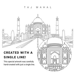 Taj Mahal Printable Wall Art - India Art Print With Taj Mahal Single ...