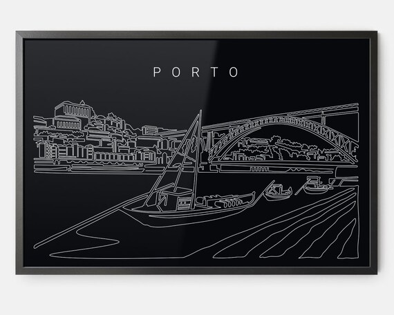 Framed Porto Art Print Portugal Wall Art With Porto and Dom - Etsy