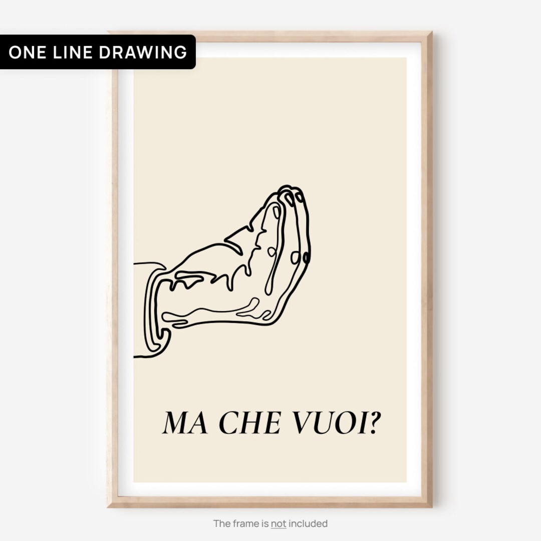 Italian Hand Gesture Wall Art Funny Italian Art Print Kitchen Wall Art ...