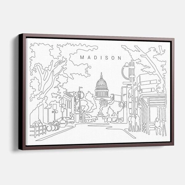 Madison Wi Skyline Drawing - Etsy