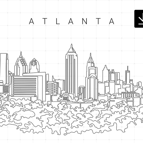 Atlanta Skyline - Etsy