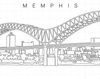 Memphis Tennessee Watercolor Wall Art Illustration Print Gift - Etsy