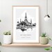 Wat Arun Art Print - Bangkok Thailand Temple Pencil Drawing - Aesthetic ...