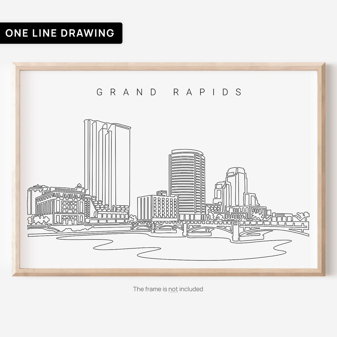 Grand Rapids Michigan Wall Art Grand Rapids Art Print Grand Rapids MI ...