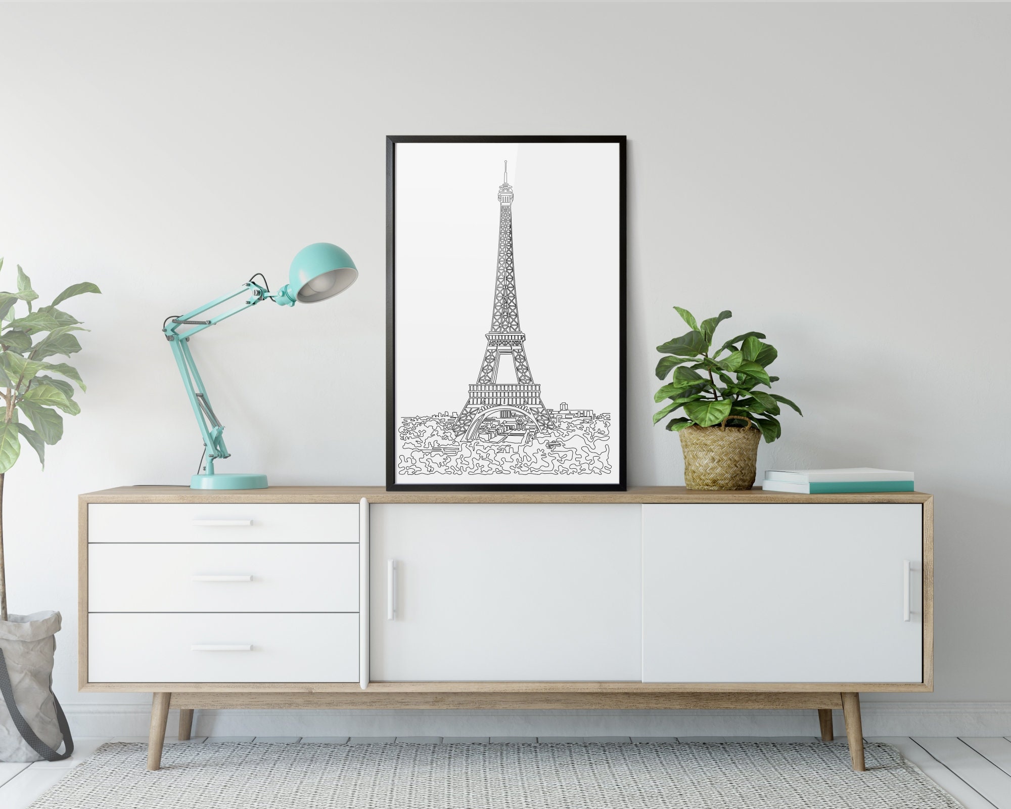 Framed Paris Wall Art Paris Art Print With Eiffel Tower One | Etsy