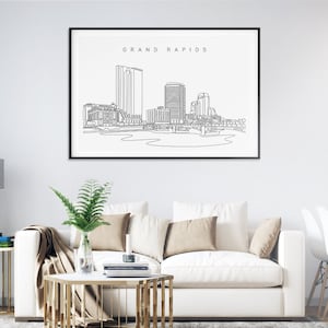 Grand Rapids Michigan Wall Art - Grand Rapids Art Print - Grand Rapids ...