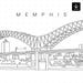 Memphis Printable Wall Art Memphis Tennessee Single Line Art Digital ...