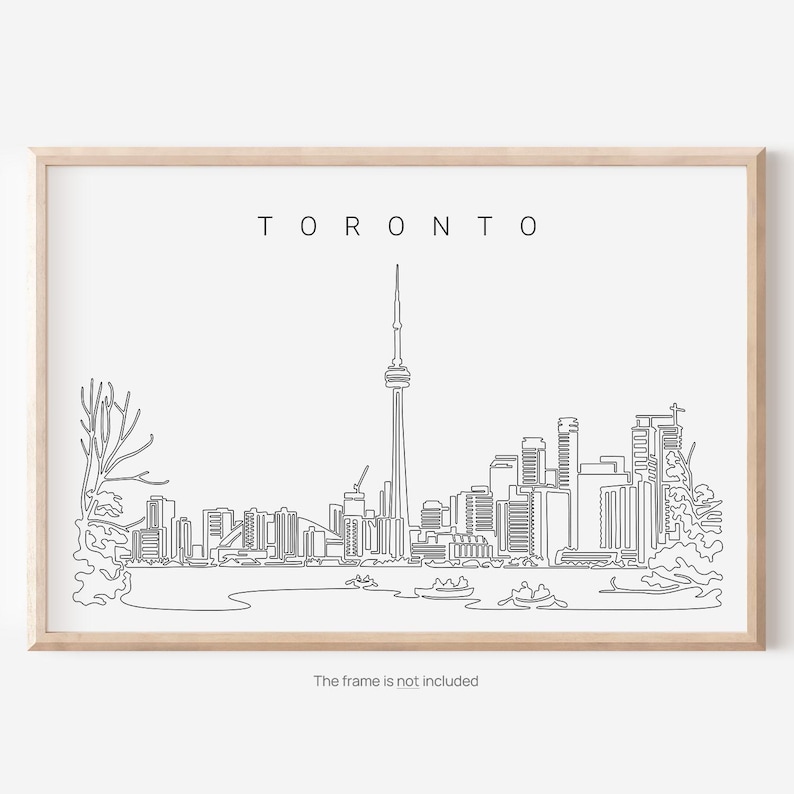 Toronto Skyline Wall Art - Toronto Canada Art Print - Toronto Poster ...