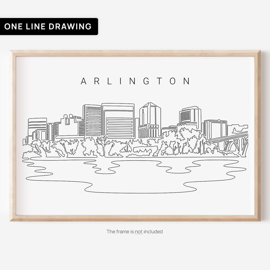 Arlington Skyline Art Print Arlington Virginia Wall Art With - Etsy