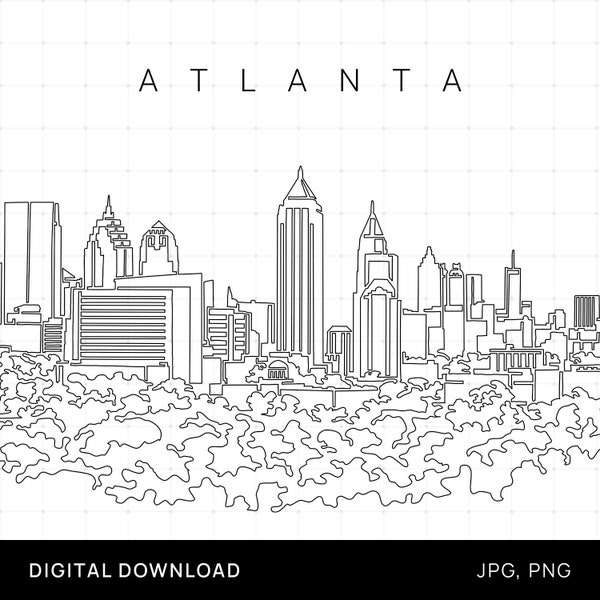 Atlanta Skyline - Etsy
