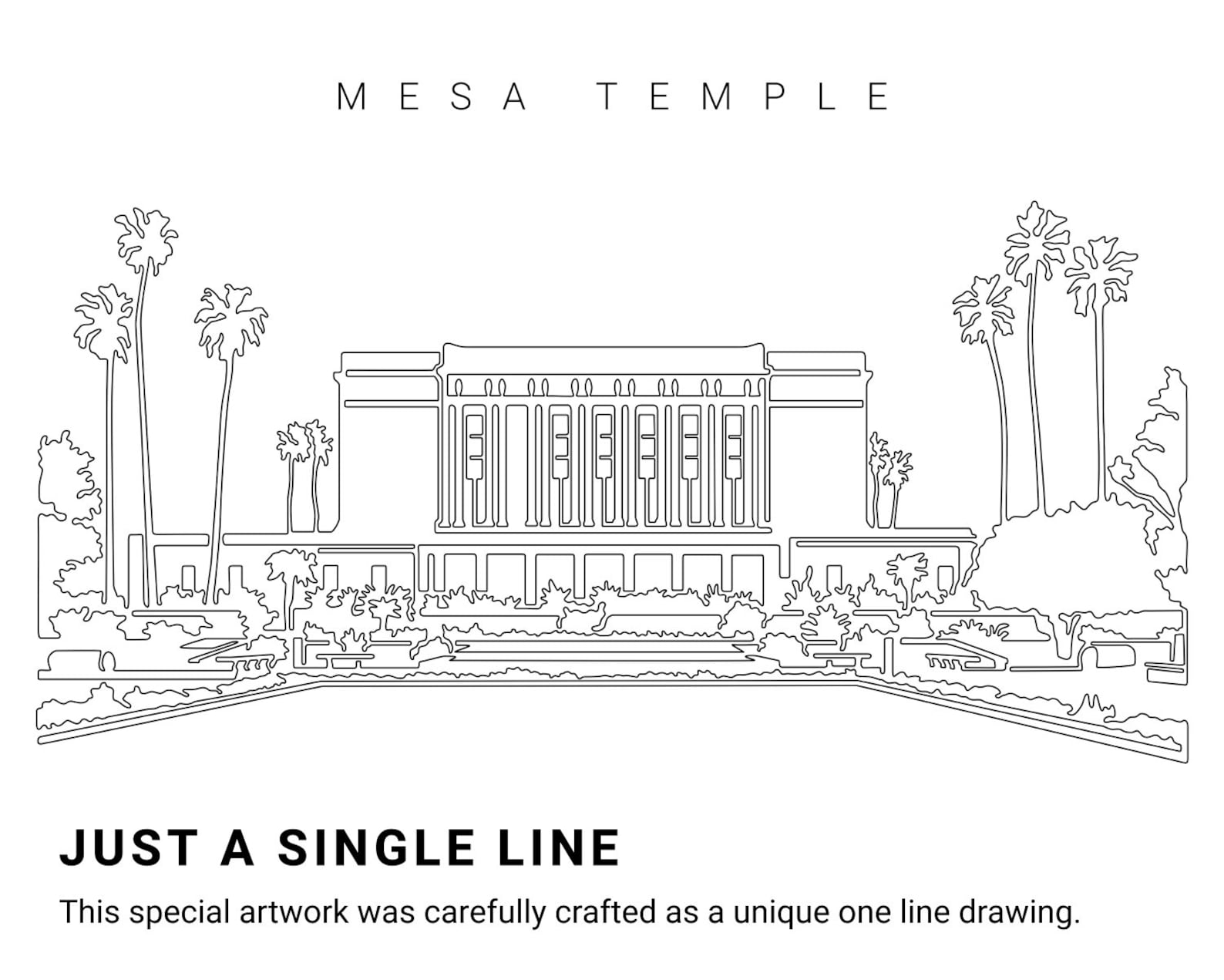 Mesa Temple Printable Wall Art Mesa Arizona Digital Art - Etsy