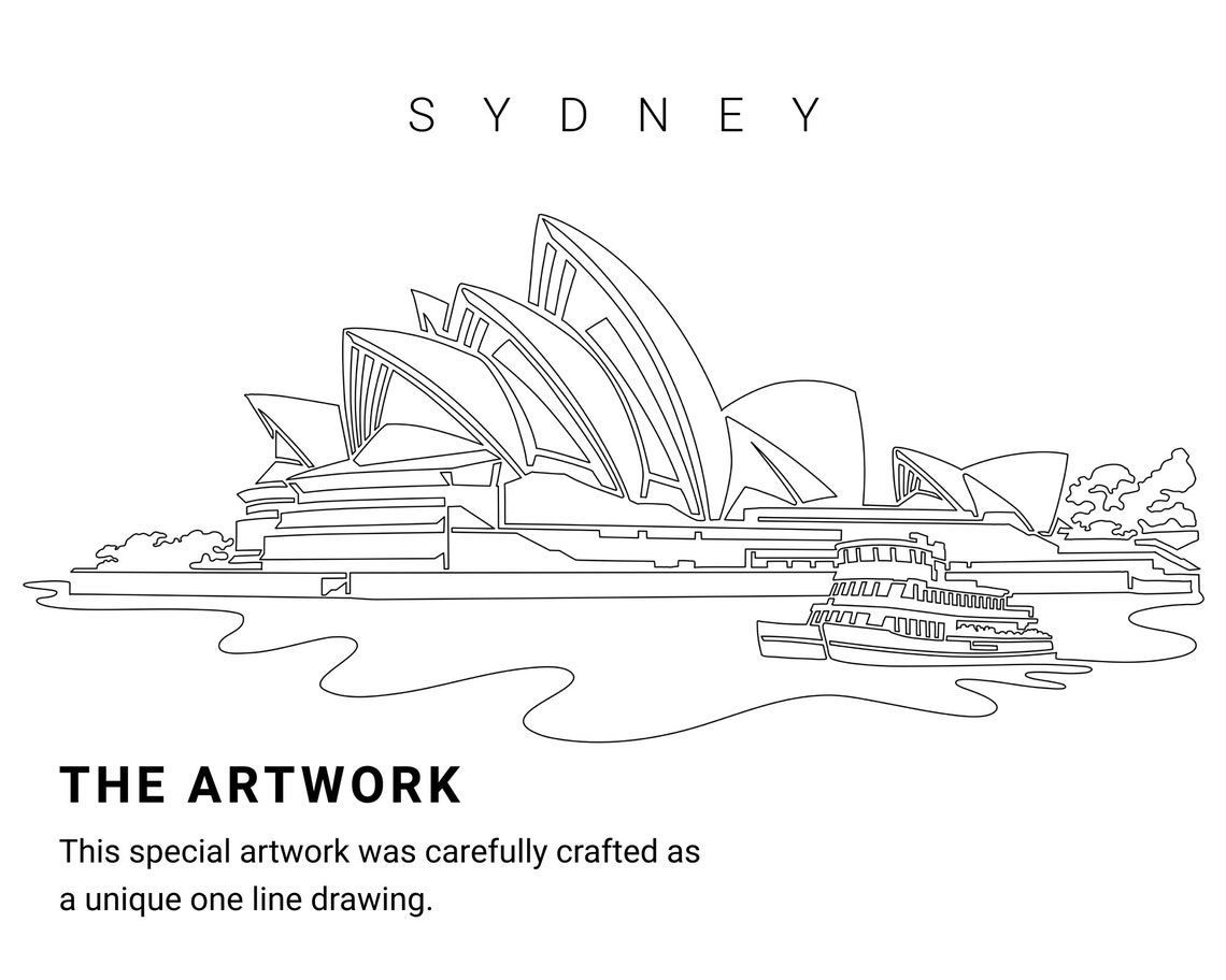 Sydney Opera House Printable Wall Art Sydney Australia - Etsy