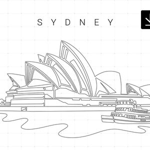 Sydney Opera House Printable Wall Art Sydney Australia - Etsy