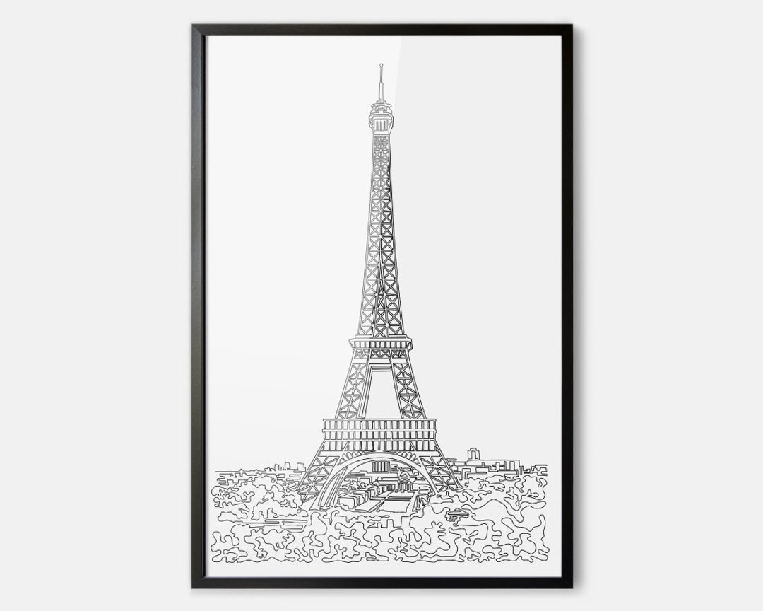 Framed Paris Wall Art Paris Art Print With Eiffel Tower One - Etsy