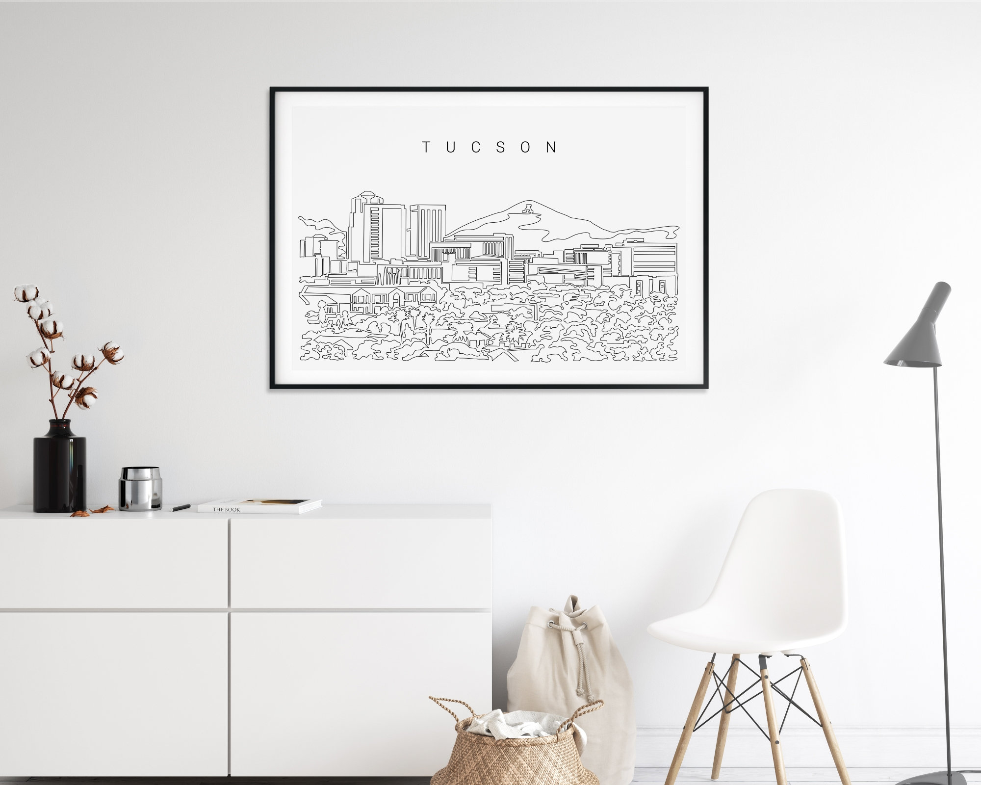 Tucson Skyline Wall Art Tucson Arizona Art Print With | Etsy