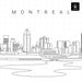 Montreal Printable Wall Art - Montreal Skyline Single Line Art ...