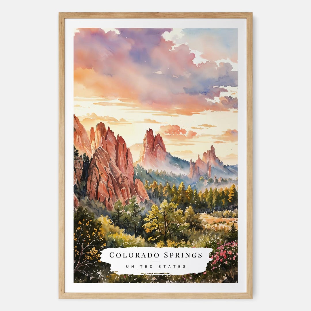 Colorado Springs Watercolor Art - Colorado Springs Nature Wall Art ...