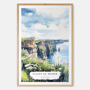 Cliffs of Moher Watercolor Art Print - Ireland Wall Art - Ireland ...