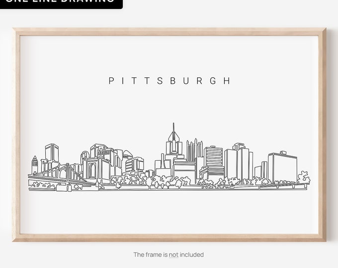 Pittsburgh Row Houses Illustrated 11x14 Large Print - Etsy