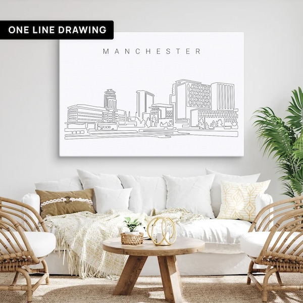Manchester Uk Line Art - Etsy
