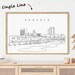 Miami Skyline Wall Art Miami Florida Art Print Miami Poster With ...