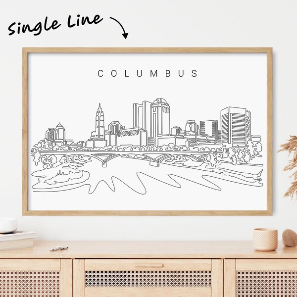 Columbus Skyline - Etsy