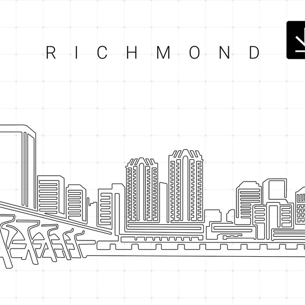 Richmond Skyline - Etsy